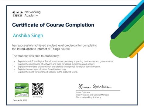 Anshika Singh On Linkedin Iot Cisconetworkingacademy Cisco Ciscocertification