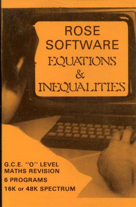 Equations And Inequalities Software Computing History