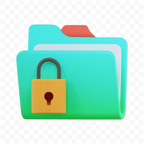 Premium Psd Folder Locked 3d Illustration