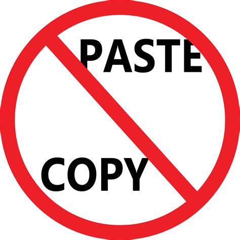 No Copy Paste Caution Sign No Copy And Paste Sign Flat Style Vector Art At Vecteezy