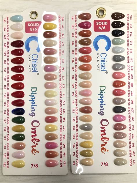 Chisel Solid Colour Chart