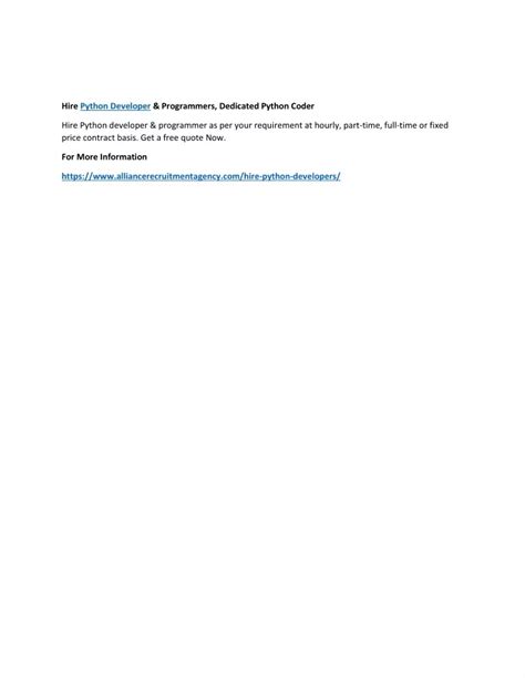 PPT Hire Python Developer Programmers Dedicated Python Coder PowerPoint Presentation ID