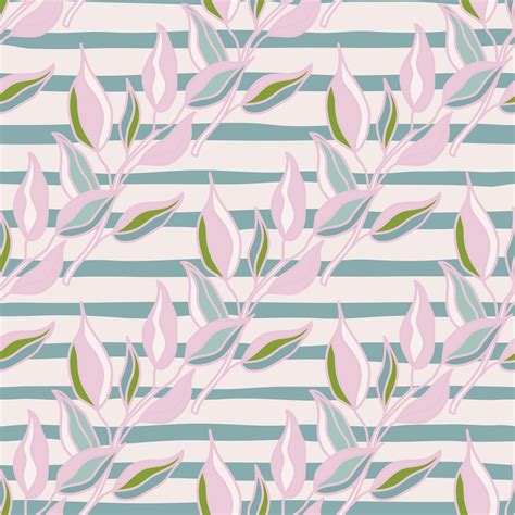 Seamless Pattern Branches With Leaves Organic Background 21850441 Vector Art At Vecteezy