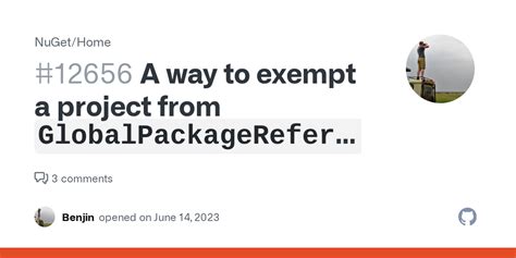 A Way To Exempt A Project From `globalpackagereference` Nuget Inclusions · Issue 12656 · Nuget