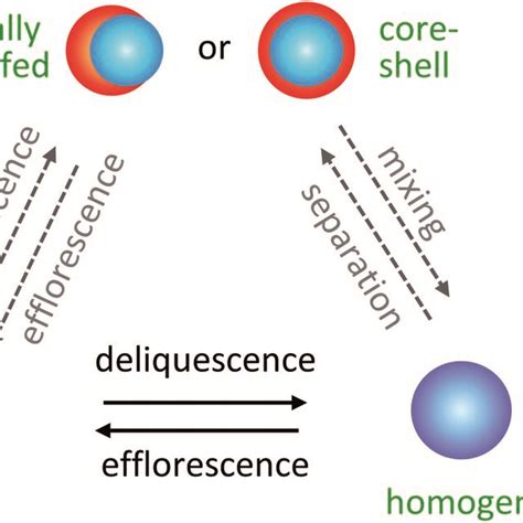 Aerosol Particles Undergo Phase Transitions Between Dry Particles