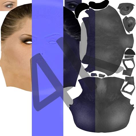 Female Face Uv Texture