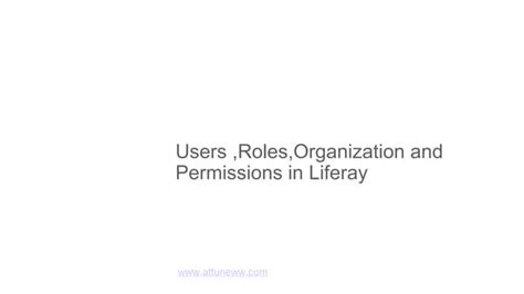 Roles And Permissions Liferay Developer Ppt