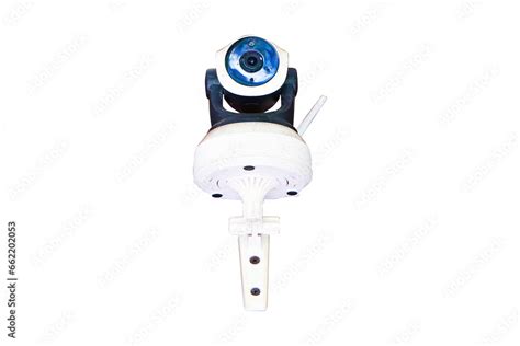 Closed Circuit Camera Small Cctv For To Wall House Or Hanging On Roof Beams Isolated On Cut Out