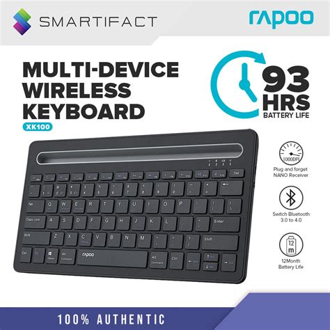 Rapoo XK100 3 0 Bluetooth Multi Device Wireless Keyboard Shopee Philippines