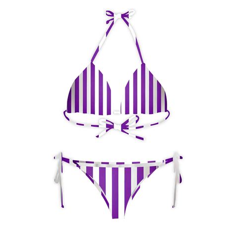 Purple Linear Luxe Classic Bikini Set Mila Beachwear