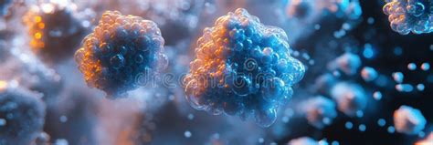 Microscopic Gas Particles Suspended In Air Illustrating Dynamic Motion