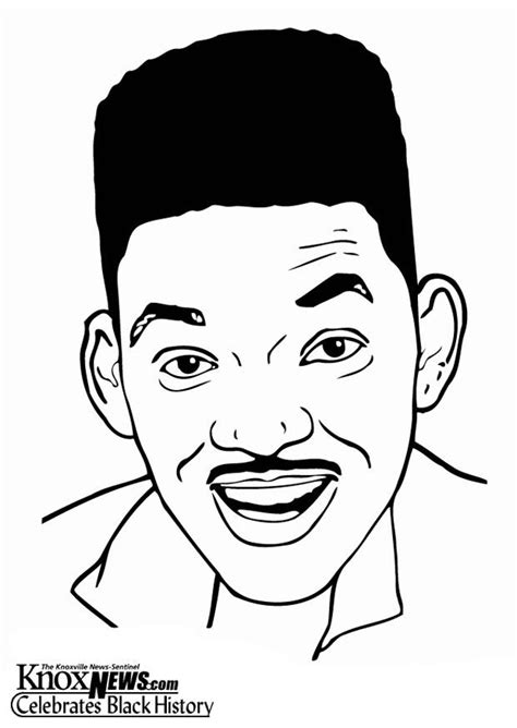 Smith Will Coloring Kleurplaat Pages History Month Famous People Dibujo