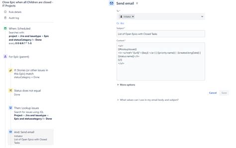 jql query for epics in progress and stories status