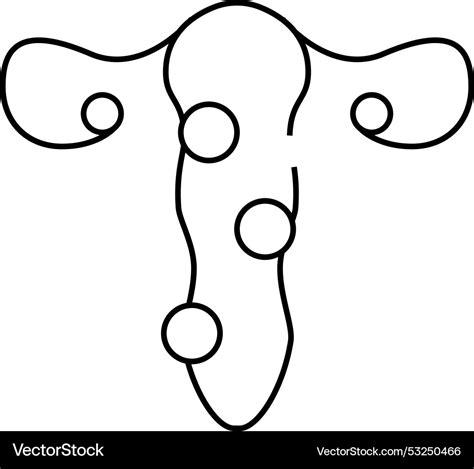 Pathology Of Cervix Line Icon Royalty Free Vector Image