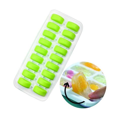 Badu Bg 1pcs Тава за кубчета лед 14 дупки Силиконова тава за кубчета лед Тави за форми за