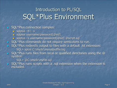 Ppt Introduction To Pl Sql Oracle Database Pl Sql 10g Programming Powerpoint Presentation Id