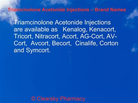 Kenacort Triamcinolone Acetonide Injection Odp