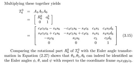 Kinematics Classical Dh And Euler Angles Parametrization Robotics
