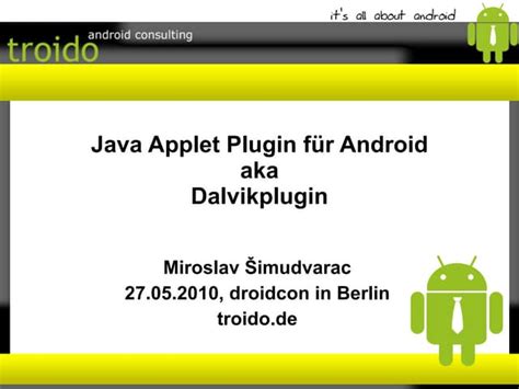 Java Applet Plugin Für Android Browser Ppt