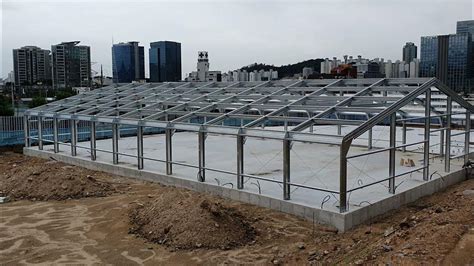 조립식 경량철골leb시스템 160평 완료 임시예배당 및 가설창고 건축공사 Youtube