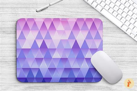 Purple Geometric Triangle Mouse Pad Graphic By Foxmia · Creative Fabrica