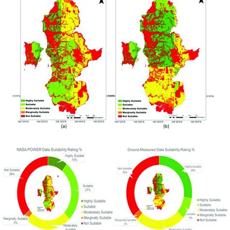 A The Suitability Map Generated Using The Nasa Power Data B The