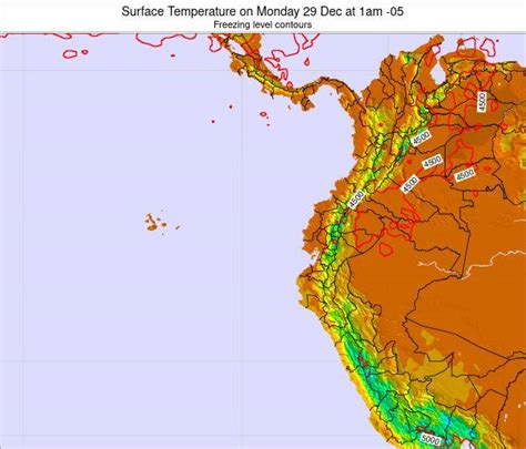 Ecuador Surface Temperature On Saturday 05 Apr At 1am 05