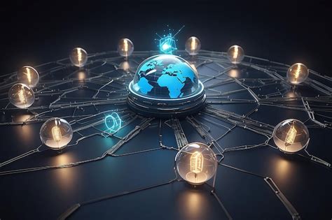 Premium Photo Connection And Communication Concept 3d Rendering