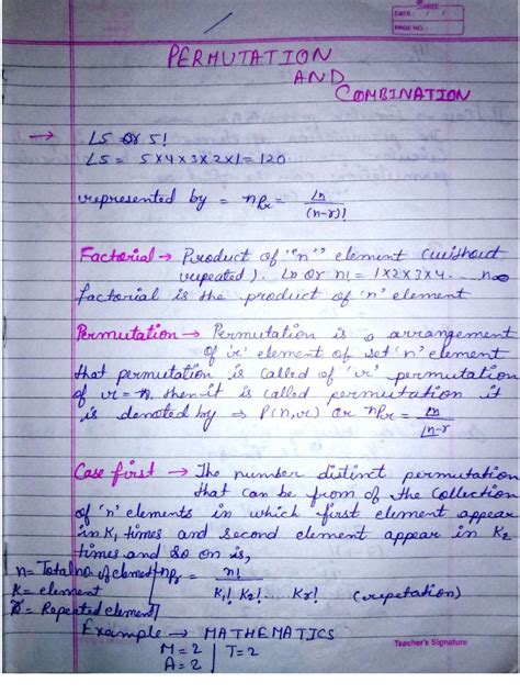 permutations and combinations pdf