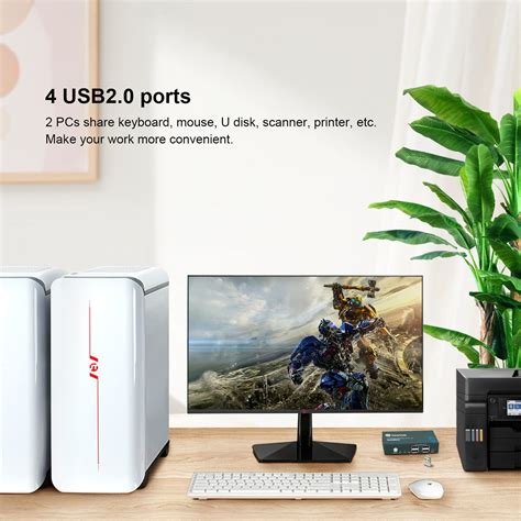 Buy Steetek 2 Port Dp Usb 2 0 Kvm Switch 4k 60hz Kvm Switch Displayport 2 In 1 Out Kvm Switch