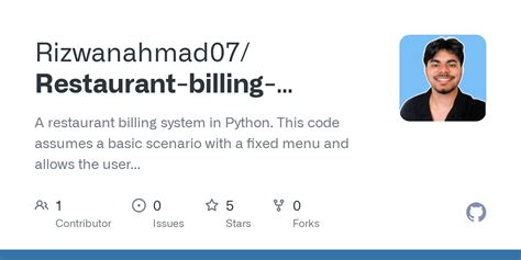 Github Rizwanahmad07restaurant Billing Project Using Python A Restaurant Billing System In
