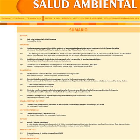 La Contaminación Ambiental Como Factor Determinante De La Salud Sesa