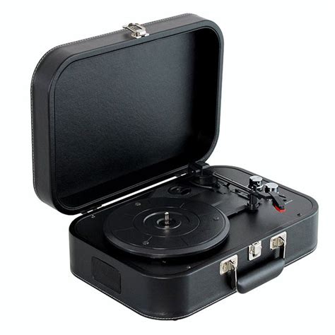 Goka Rp05 შავი ჩემოდნანი ფირსაკრავი Vinyl Ge მუსიკალური ვინილები ფირფიტები