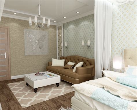 วอลล์เปเปอร์สำหรับห้องนอน ห้องนั่งเล่น การออกแบบวอลล์เปเปอร์รวมสำหรับห้องโถงรวมกับห้องนอน