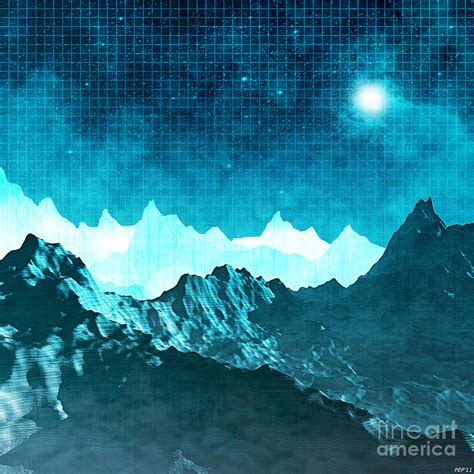 Outer Space Mountains Digital Art By Phil Perkins Fine Art America