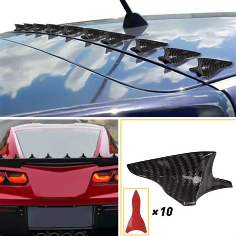 Shark Fin Diffuser For Vortex Generator Car Wing Roof Spoiler Bumper