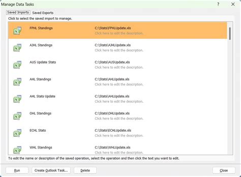 Improve Imex Data Tasks