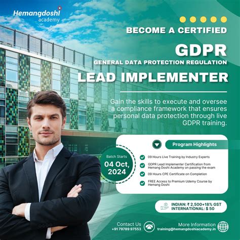 Hemang Doshi Academy On Linkedin Gdpr Dataprotection