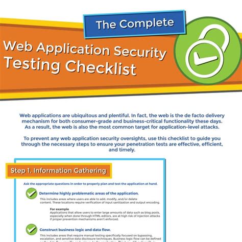 The Complete Web Application Security Testing Checklist Pdf