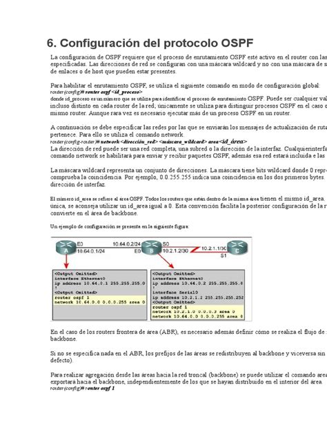 Configuracion Protocolo Ospf Descargar Gratis Pdf Enrutador