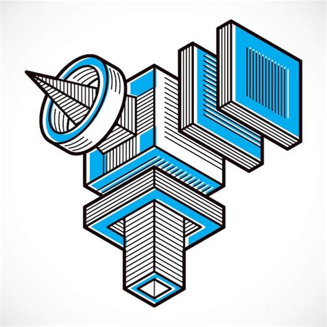 Premium Vector Abstract Vector Geometric Form 3d Polygonal Shape