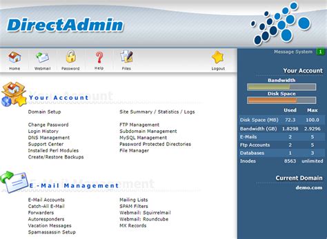 DirectAdmin VPS Server Met Handig Control Panel