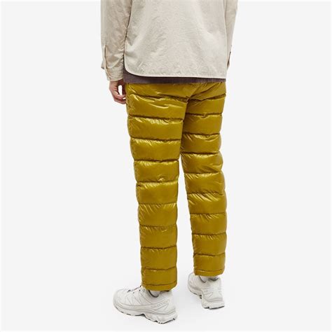 Gramicci X Nanga Packable Down Pant In Lime Gramicci