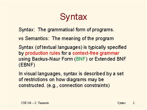 Syntax