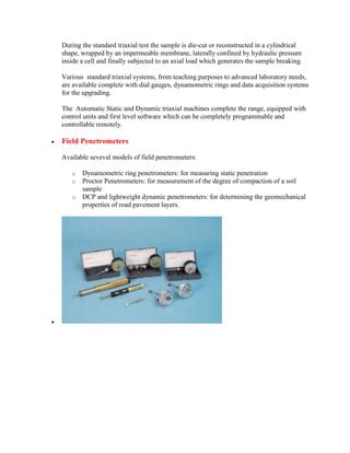 Soil Testing Equipment Docx
