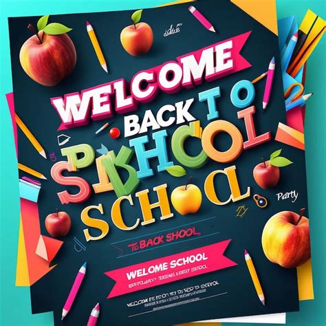 A Poster For Welcome Back To School With A Banner That Says Welcome
