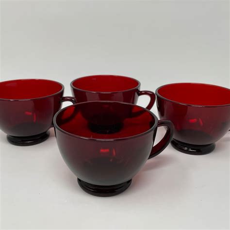 Anchor Hocking Ruby Etsy