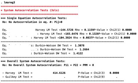 Time Series Correct Autocorrelation When Using Reg3 In Stata Cross Validated