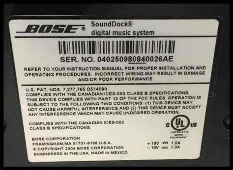Bose Sounddock Series 1 Black With Genuine Power Supply Square For Sounddock Series II III 2 3