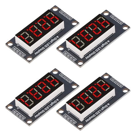 4 Sets Digital Tube Display Module Led 4 Digit 7 Segment 036in Tm1637